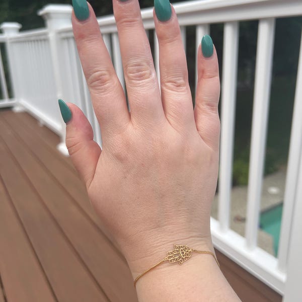 18k Gold Hand of God Bracelet,custom Hamsa Bracelet,jewish Jewelry ...