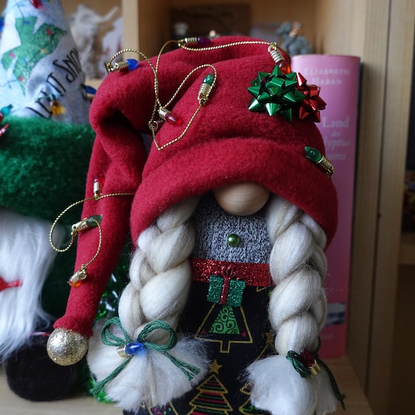Holiday Decor Female Gnome | Christmas Gnome Decor, Unique Handmade ...