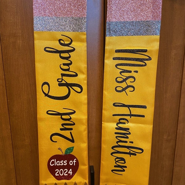 Apple on Stole Graduation Teacher Pencil Stoles *fast Shipping ...