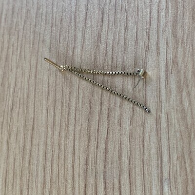 NEW BEATTI Draping Chain Collection Double Chain Theadless End Labret ...