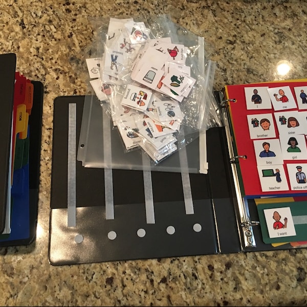 My Communicaid 1 Communication Book 215 Cards Bilingual English Spanish ...