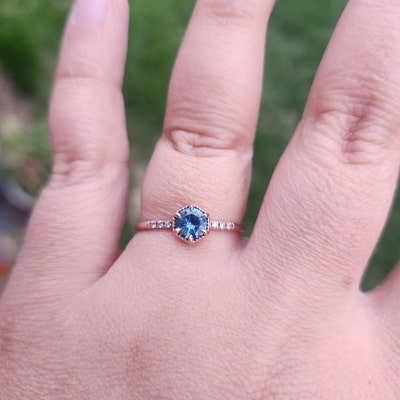 Birthstone Stackable Ring, Birthstone Stack Ring, Simple Birthstone ...