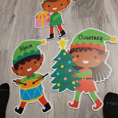 Personalized Elf Yard Decorations Multicultural Outdoor - Etsy