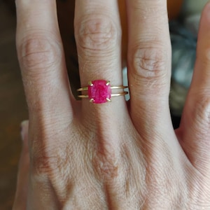 Natural Dark Red Ruby Earring, Deep Red Genuine Ruby Studs, Raw Ruby ...