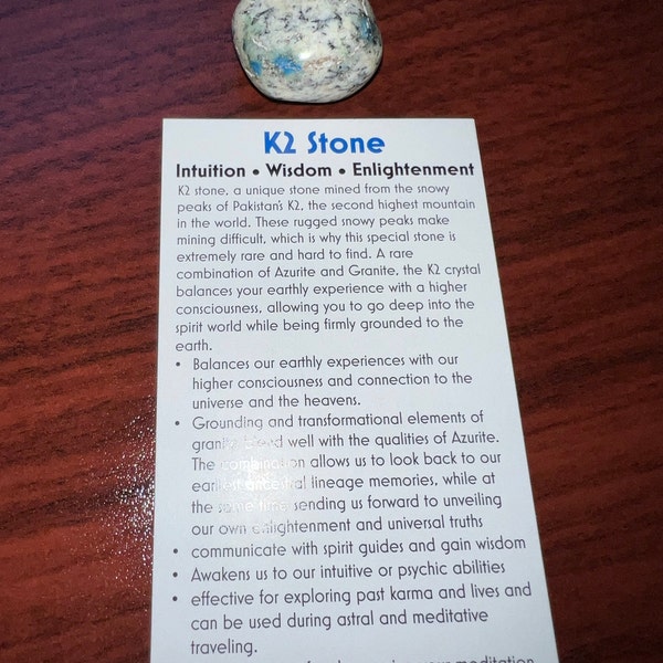 K2 Stone Tumbled - Azurite in Quartz - Tumbled K2 Blue Stone - Multiple Sizes Available - K2 ...