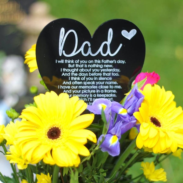 In Loving Memory Dad Father's Day Gift Memorial Grave Marker Grave ...