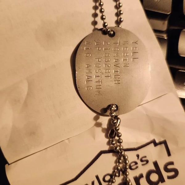 WW2 Dog Tag Set. Notched Style Stainless Steel Tags With Choice of ...