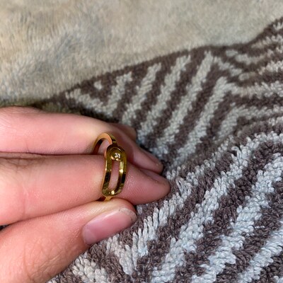 Blue Beads Fidget Ring, Spinner Rings for Women, Girls, Gold Copper ...