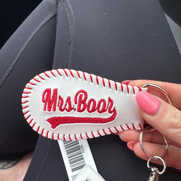 Personalized Baseball Keychain - Etsy
