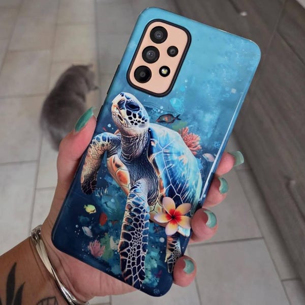 Tough Ocean Turtle Phone Case Sea Animal Cover for iPhone 16 Pro Max 15 ...