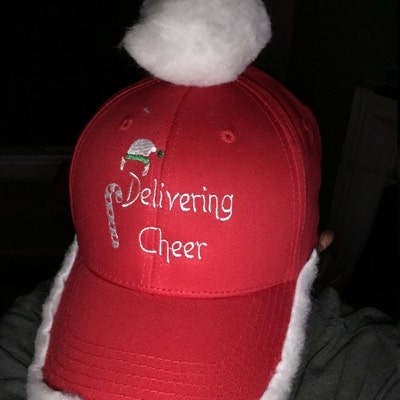 Santa Baseball Hats Youth Size Adult Size Custom Embroidered Small ...