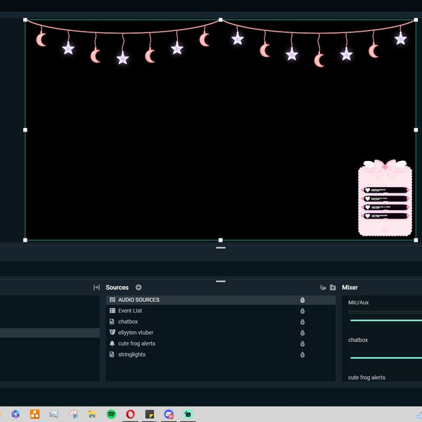 Animated Chat Box | Cute Twitch Overlay With Adorable Pink Love Angel ...