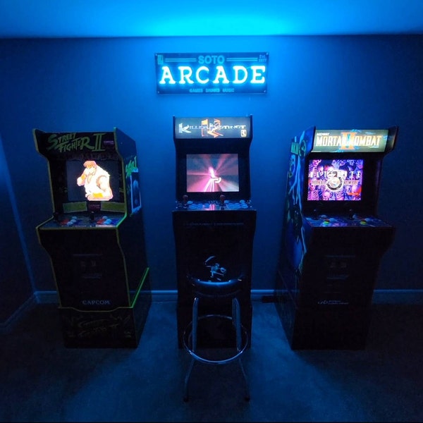Custom Arcade Neon Sign, Custom Game Room Neon Sign, Man Cave Decor ...