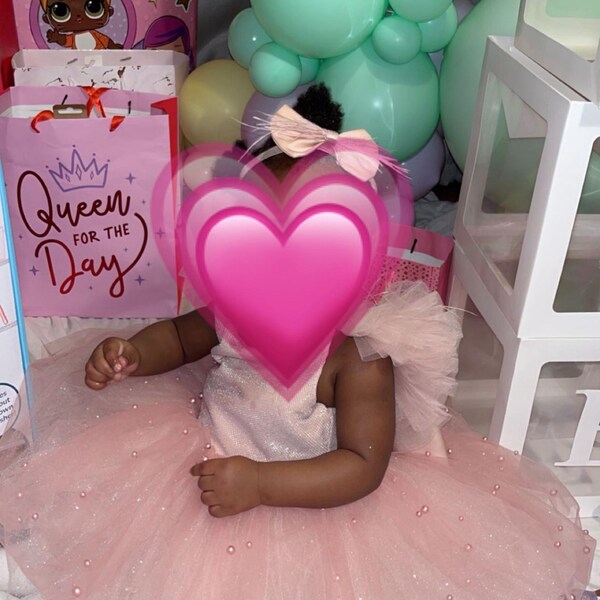 Powder Pink Birthday Tutu Dress,baby Prom Dress Ball Gown Toddler First ...