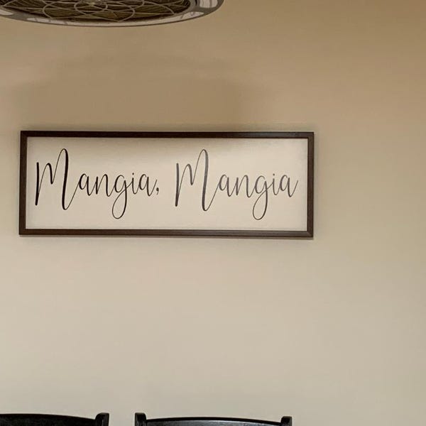 Mangia, Mangia Sign, Mangia Blessing, Italian Decor, Italian Kitchen ...