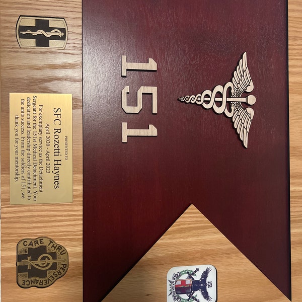 Army Medical Replica Guidon Plaque - Etsy