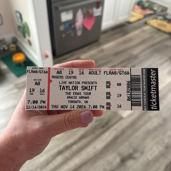 Custom Concert Ticket Stub – Personalized Event Memorabilia - Etsy