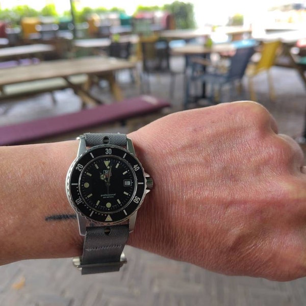 T-11 O-rig Watch Strap Army Green/red, Parachute Style Military Webbing ...