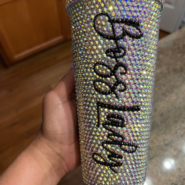 Personalized Bling Tumbler Double Wall Cold Cup - Etsy