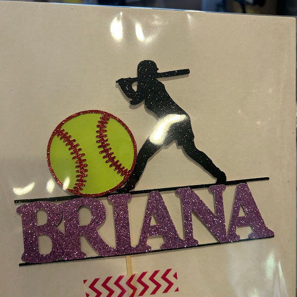 Softball Cake Topper | Softball Party | Sports Cake Topper | Sports ...
