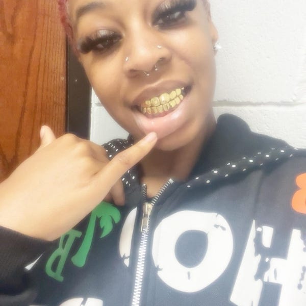 Handmade CUSTOM Gold Grillz Solid NPG Dental Gold Substitute Perm Cut ...