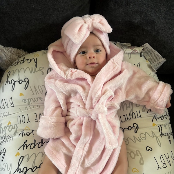 Personalized Baby Girl Spa Set, Custom Embroidered Robe & Slippers ...
