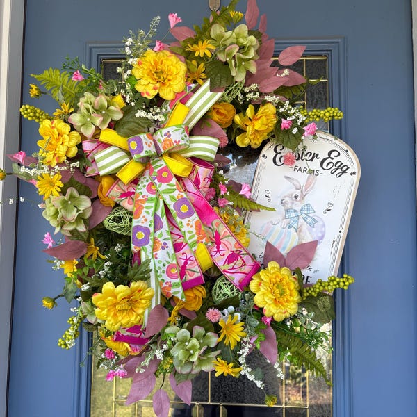 Wood Round Door Hanger, Church Door Decor, Easter Door Hanger, Mother's ...