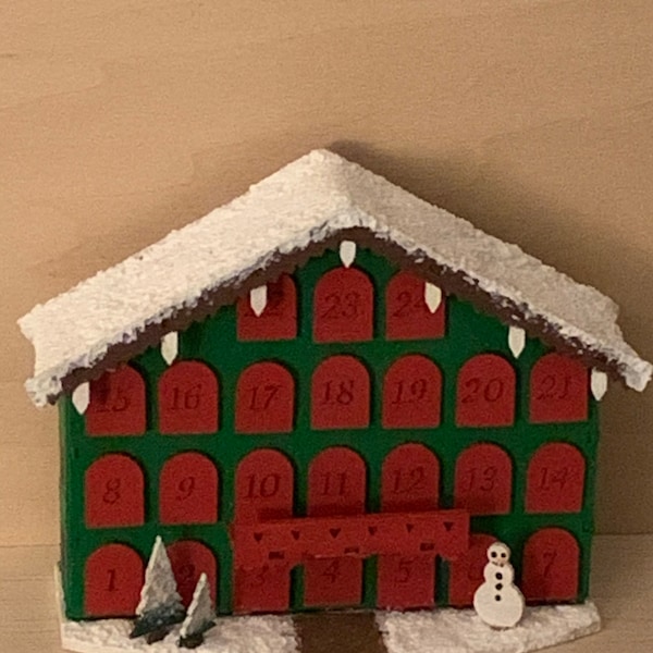 Christmas Advent House - Dollhouse Miniature Kit 1:144 - Etsy