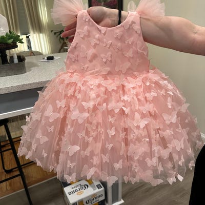 Powder Pink Birthday Tutu Dress,baby Prom Dress Ball Gown Toddler First ...