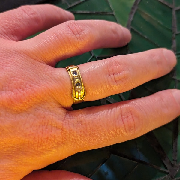 Antique 10K Gold Baby Signet Ring Victorian Solid Rose Gold Initial R ...