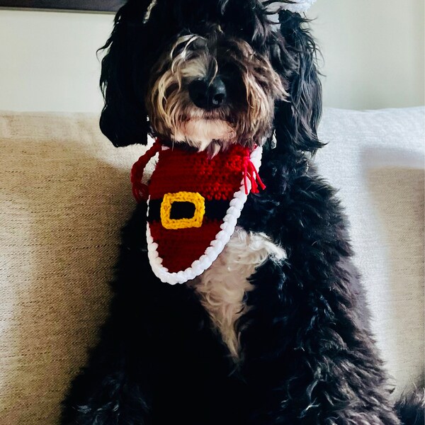 Crochet Pattern: Santa Hat for Large Dogs, Dog Santa Hat Pattern PDF ...