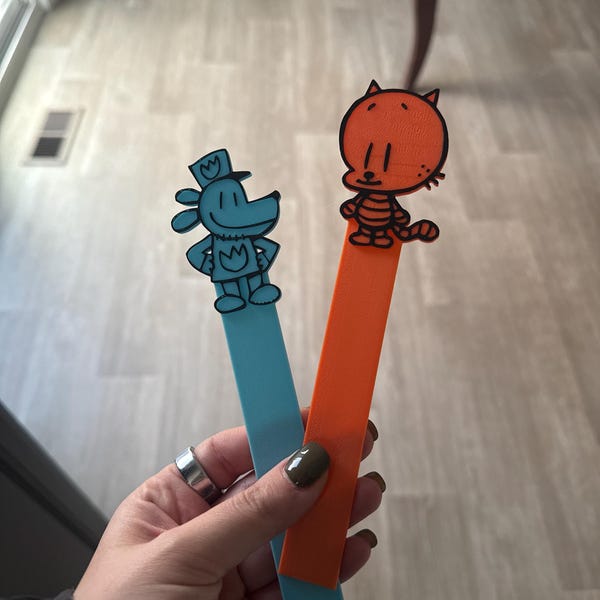 Personalized Dog Man Bookmark Set, Glow-in-the-dark, Kids' Bookmarks ...