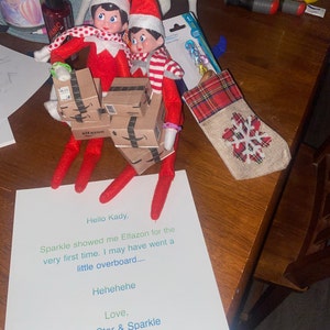Christmas Elf Sized Elfazon Boxes amazon Elf Prop Idea - Etsy Australia