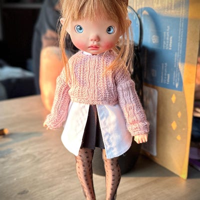 Set: Turtleneck and Overall Dress for Pullip, Obitsu 26 27, Blythe ...