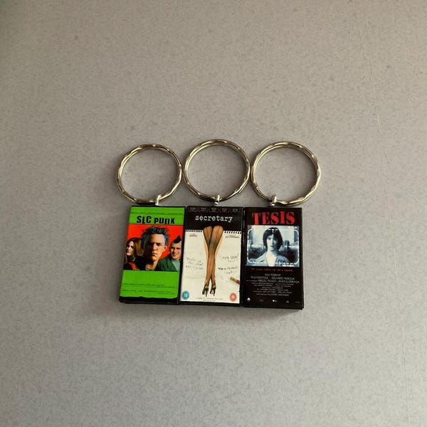 Miniature VHS Movie Keyring | ANY Movie You Like | Novelty 80s Film ...