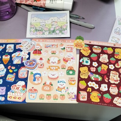 Cozy Bakery Sticker Sheet Cute, Kawaii, Aesthetic, Bear, Bread, Baking ...