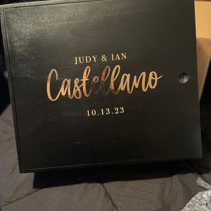 Personalized Wedding Card Drop Box Engraved Slidetop Wood Box With Card ...