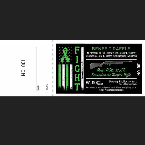 Custom Printed Numbered Raffle Tickets With Perforated Stub for ...