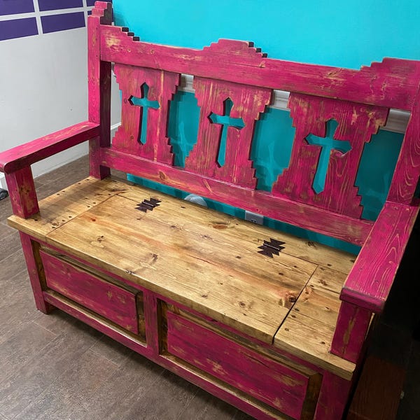 Santa Fe Storage Bench - Etsy