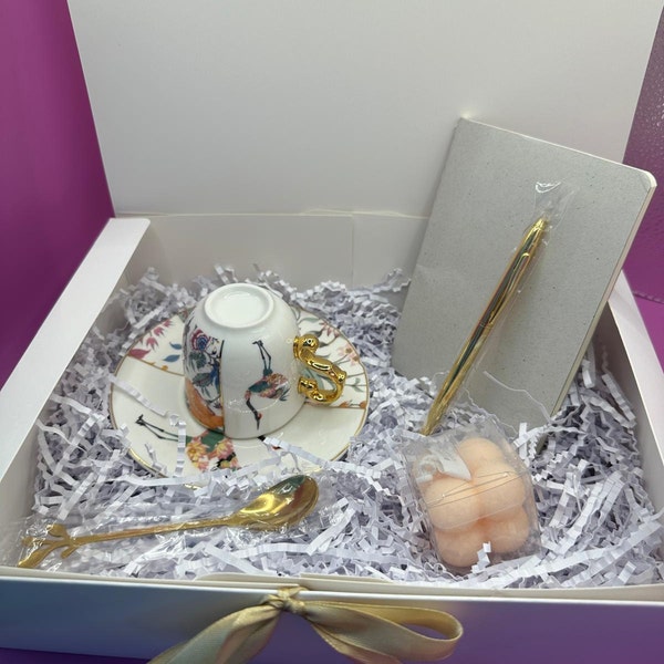 Gift Box With Espresso Cup and Saucer - Orange Blossom - Etsy