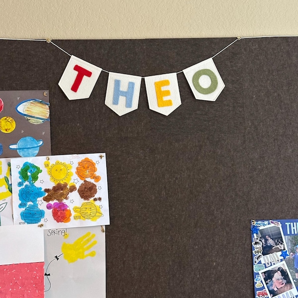 Pastel Rainbow Name Bunting Personalised Nursery Bunting Custom Name ...