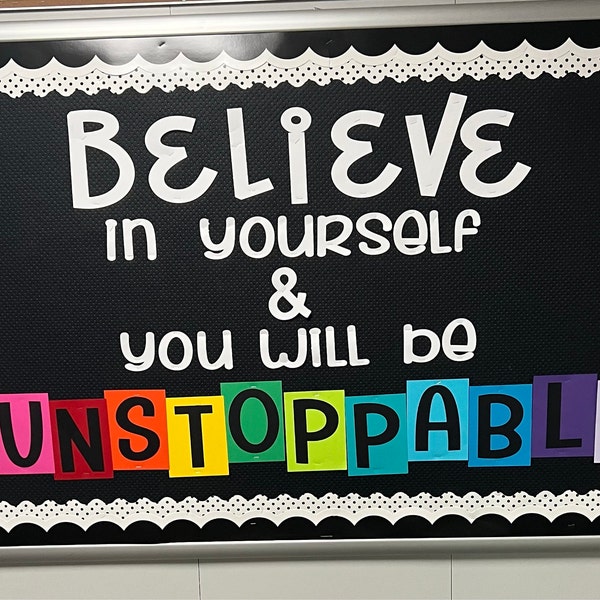 Believe in Yourself Bulletin Board Kit: Classroom Decor - Etsy
