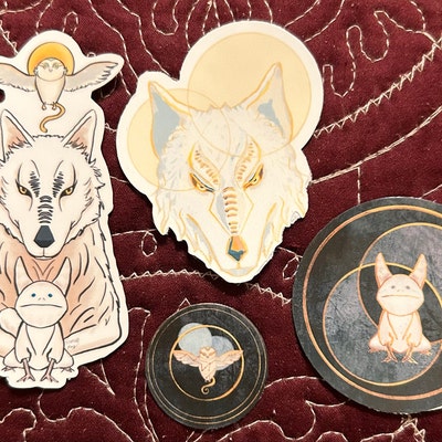 Loth Wolf Loth Cat Morai Vinyl Sticker Waterproof/decal/glossy - Etsy