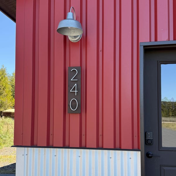 Gold House Number Sign, Vertical Address Plaque, New Home Gift ...