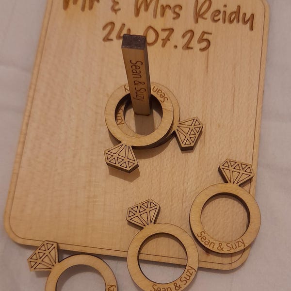 Personalised Table Wedding Games | Unique Wedding Favours | Ring Toss ...