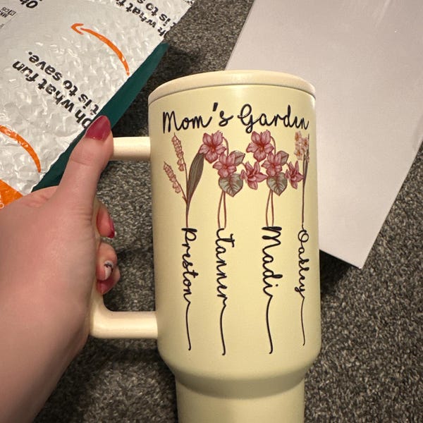 Mama Ice Coffee Cup With Lid and Straw, 16oz Custom Glass Mom Coffee ...