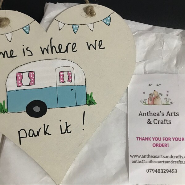 Caravan Gift, Campervan Plaque, Wood Sign Personalised Gift for Her or ...