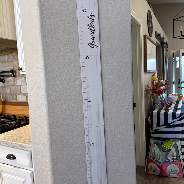 Personalized Wooden Kids Growth Chart - Height Ruler for Boys Girls ...