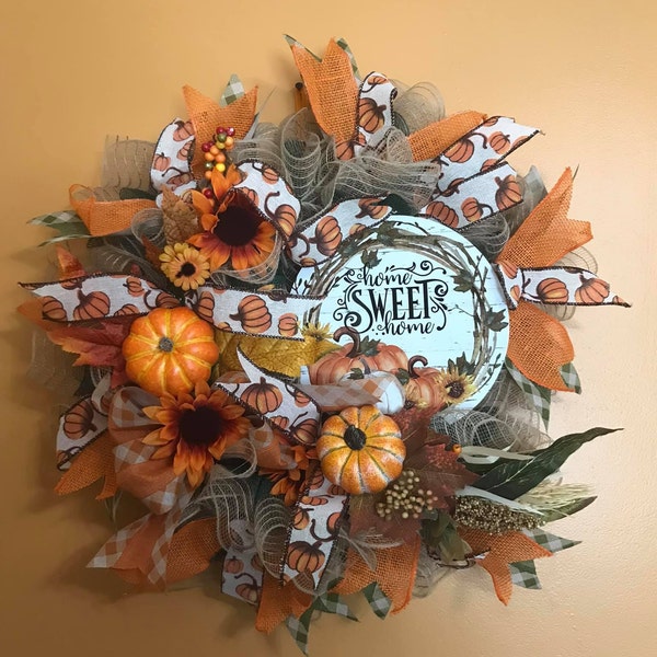 Fall Wreath Sign, Wreath Attachment, Metal Wreath Sign, Gnome Wreath ...