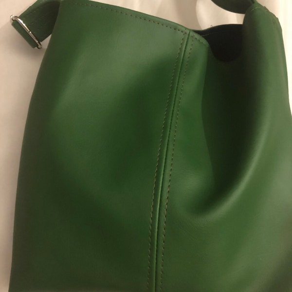 Vegan Leather Kale Green Flap Messenger Satchel Cross Body Crossbody ...